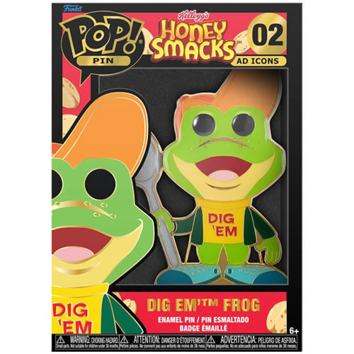 New Honey Smacks Dig 'Em Frog 4" Pop! Enamel Pin Accessories ...