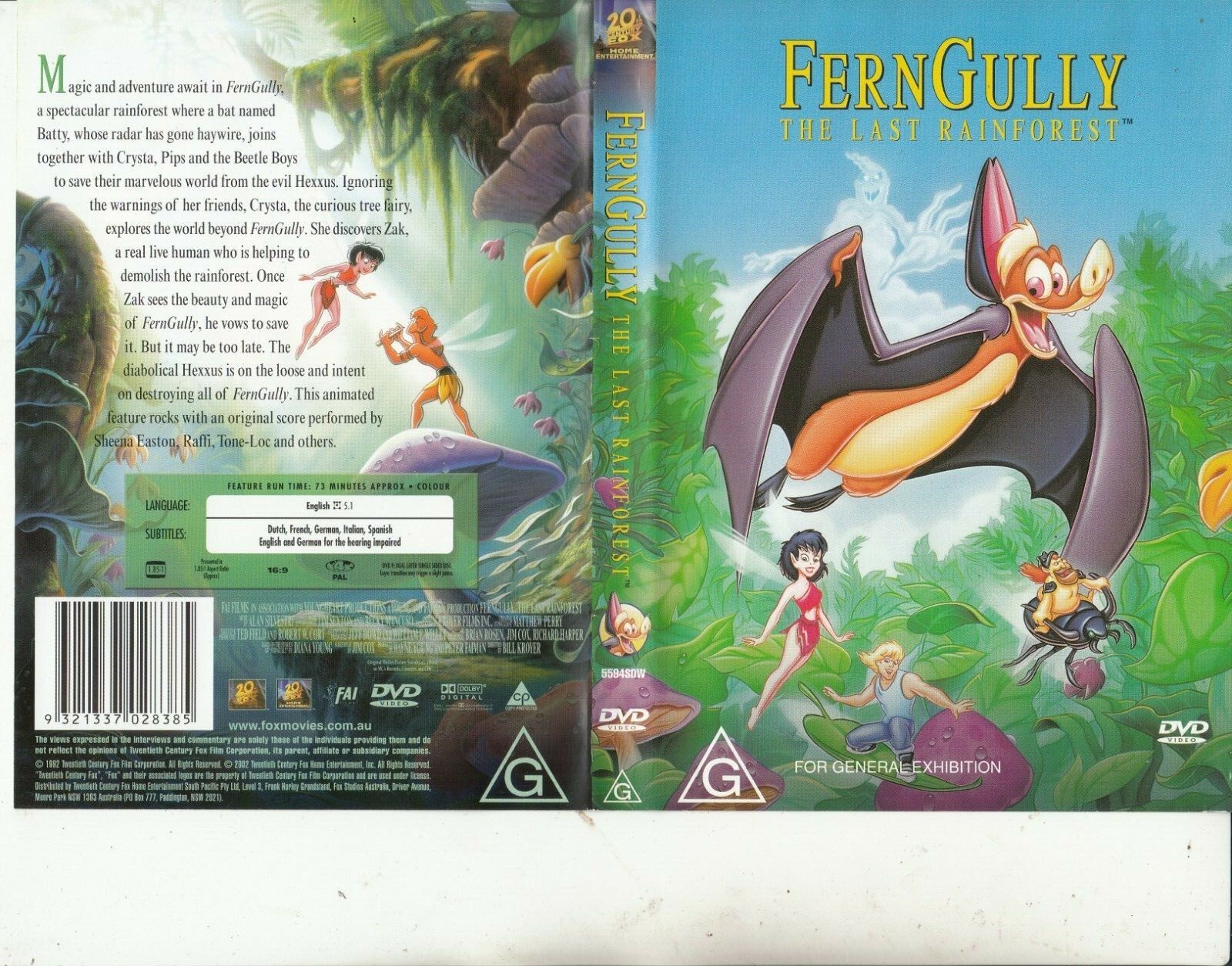Fern Gully The Last Rainforest-1992-Animated Movie-DVD | eBay
