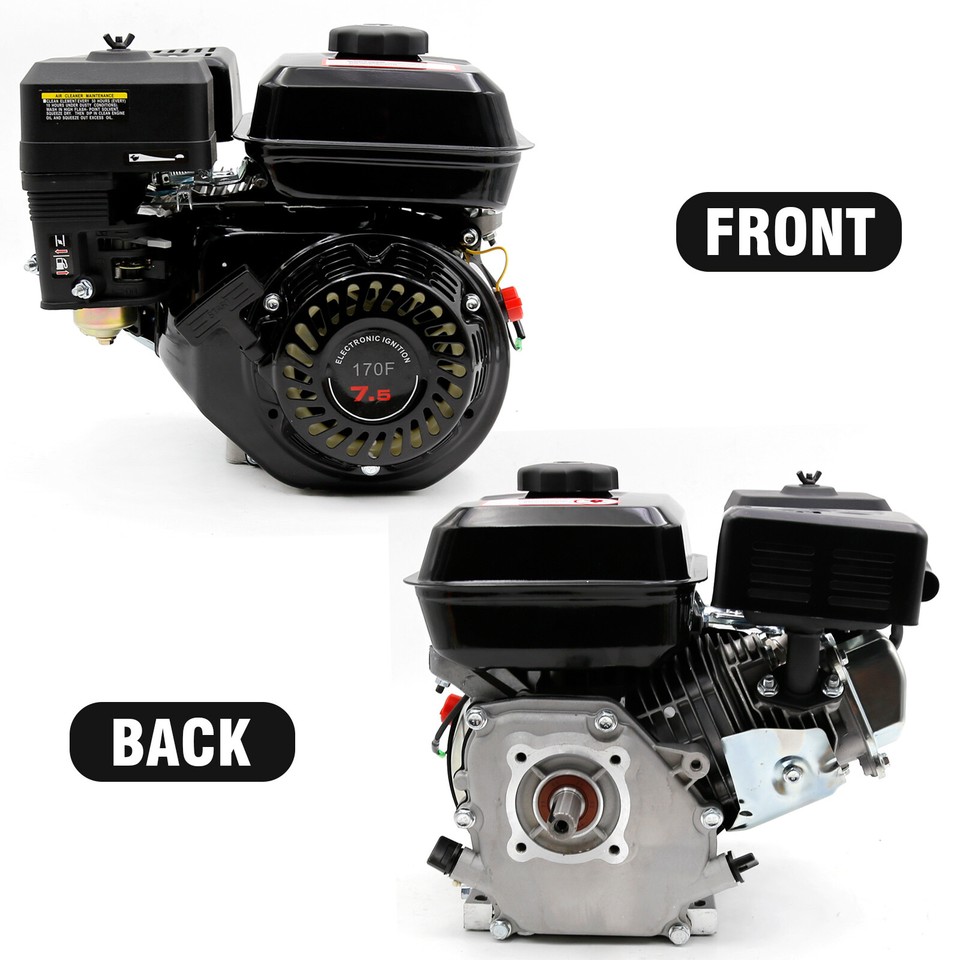 Gasoline Engine 4 Stroke 210CC 7.5HP OHV Industrial Grade Pull Start ...