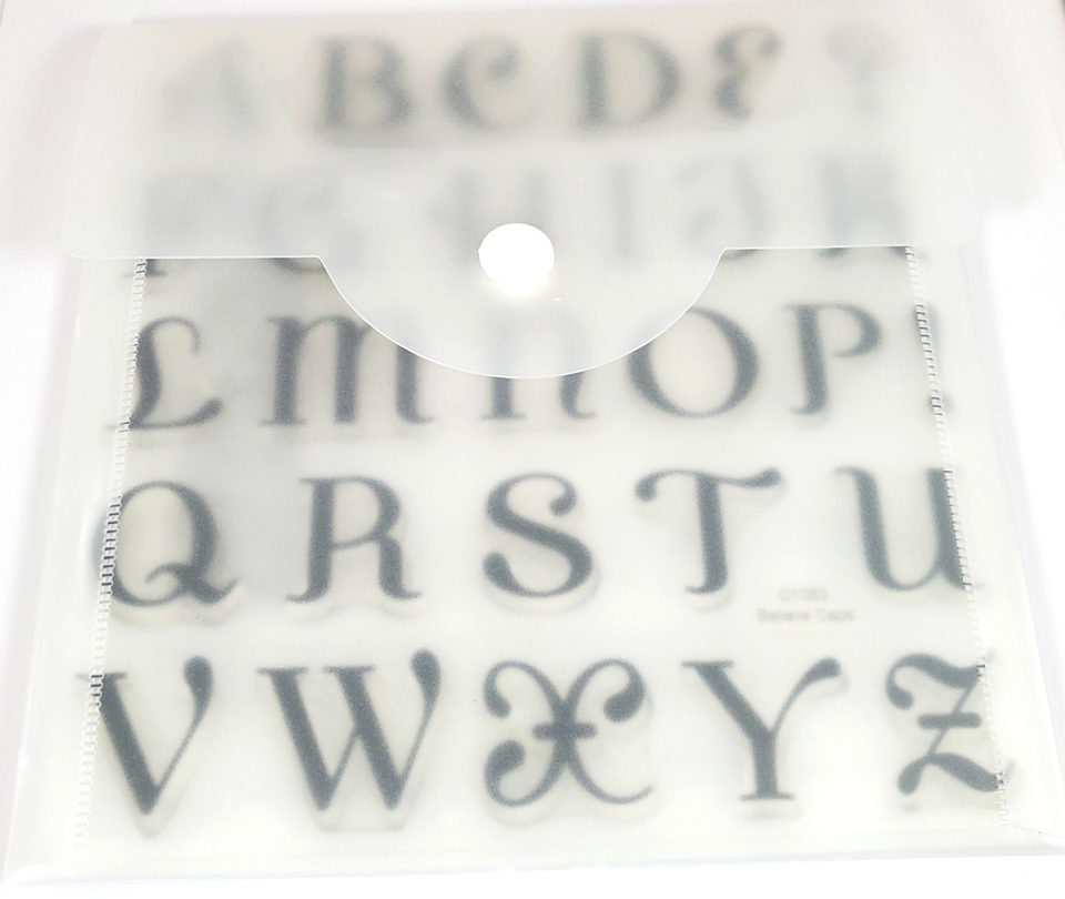 Close To My Heart Believe Caps D1083 A to Z Alphabet-Clear Unmounted ...