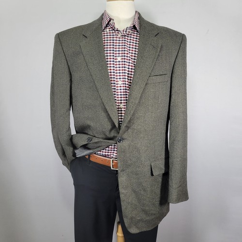Britches Men's Flannel Sport Coat Blazer Two Button Herringbone Gray ...