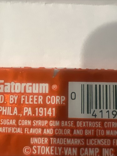 Gatorgum Vintage 1980 Orange Chewing Gum PACK Swell by Gatorade NEW ...