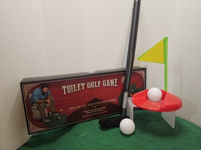 Toilet Golf Game Gag Gift Potty Putter Bathroom Ball | eBay