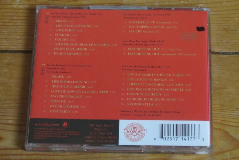 MARVIN GAYE - In Our Lifetime? - 2 CD Motown expanded deluxe edition ...