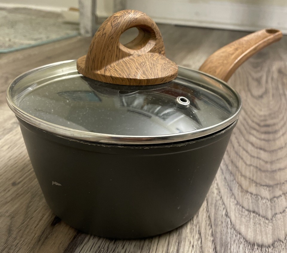 Masterclass Sauce Pan Casserole Glass Lid Premium Cookware 6.5” 1.5 QT ...