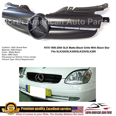 SLK R170 Grille Matte Black Flat Upgrade SLK320 SLK230 Black Star ...