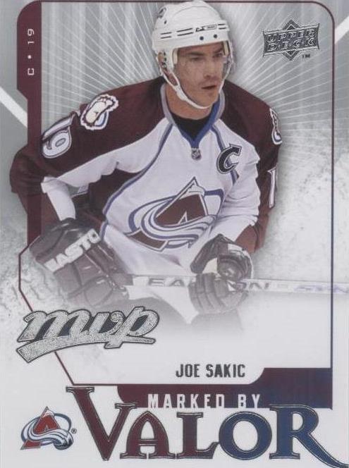 2008-09 Upper Deck MVP - Marked by Valor Joe Sakic #MV2 for sale online ...