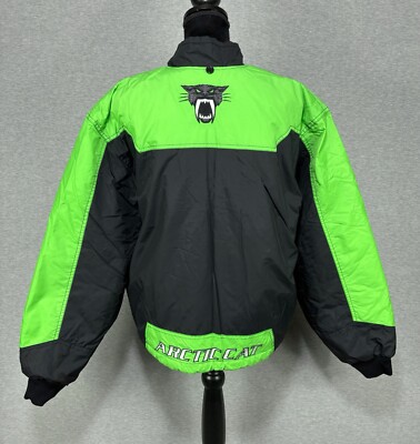 Women’s M Arctic Cat Flex 100 Thinsulate Jacket Arcticwear Black Green Bomber | eBay