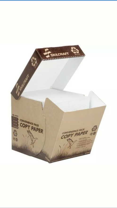 SKILCRAFT Reamless Copy Paper, 92GE, 20LB, 8-1/2"X11", 2500Shts, WE ...