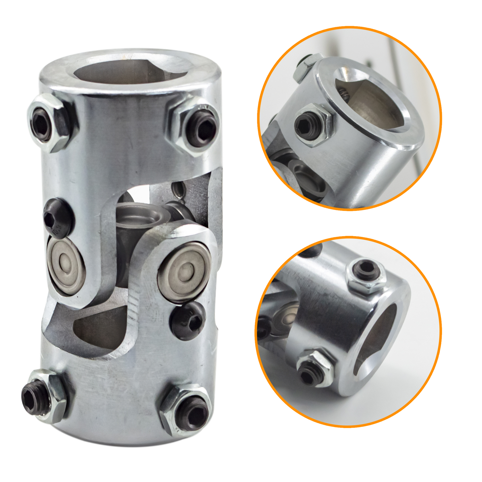 1 DD to 1 DD Steering Shaft U Joint U Coupling Chrome 1 Double D to 1 ...