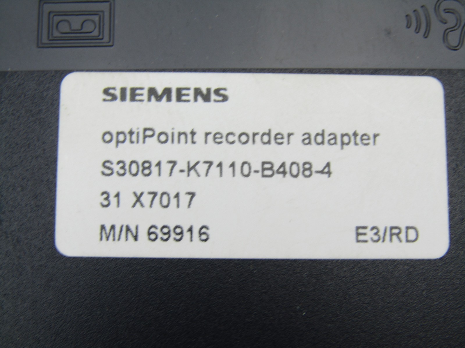 Siemens 69916 Optipoint Recorder Adapter - New | eBay