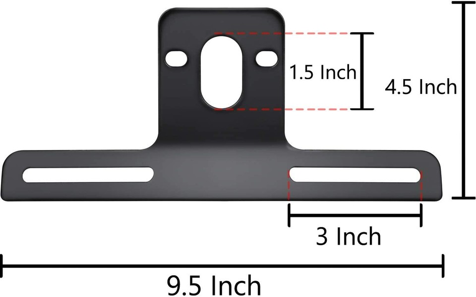 Steel License Plate Bracket with Light Mount for Trailers Trucks Cars ...