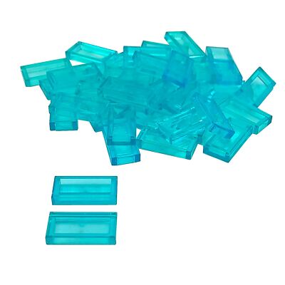 35 LEGO Tile 1 x 2 with Groove Trans-Bleu Clair | eBay