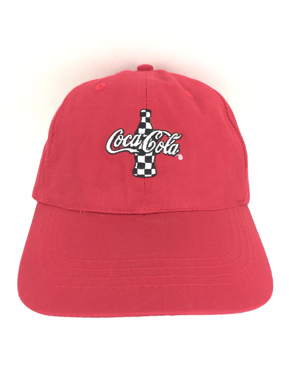 Coca Cola Cap Coke Checkered Flag Bottle Hat Spell Out Logo Soft Drinks ...