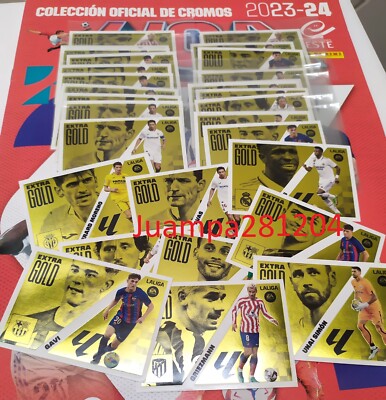 EXTRA GOLD ORO 🥇 2023 2024 ⚽ GAVI PEDRI VINICIUS 💥 LA LIGA ESTE PANINI ...