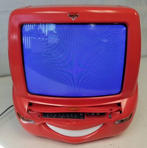 Disney Pixar Cars Lightning Mcqueen 13" CRT TV DVD Combo Television for ...