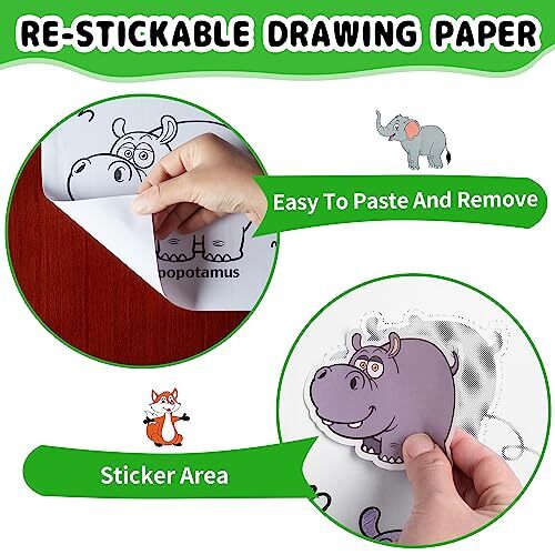 Drawing Roll for Kids Sticky Coloring Paper Graffiti Rolls Doodle ...