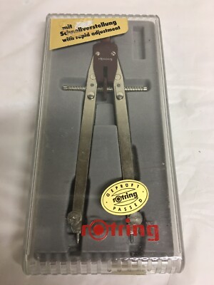 Rotring Rapid Adjustment Compass in Original Box Mit Schnellverstellung ...