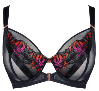 Curvy Kate Scantilly Mesmerise Plunge Bügel-BH Gr.85G UK 38F Mesh und ...