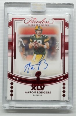 2022 Flawless Aaron Rodgers Ruby Champions Signature Auto Autograph #15 ...