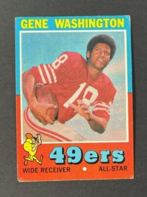 VINTAGE 1971 Topps Football - GENE WASHINGTON # 165 - HOF !!! - VG - EX ...