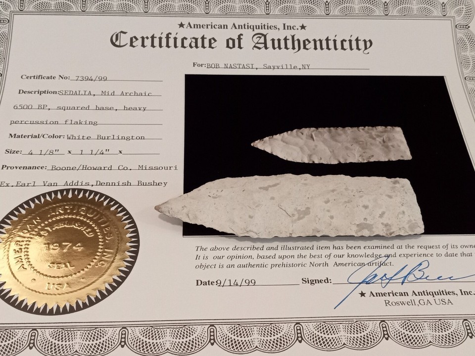 NICE SQUARE END SEDALIA POINT - MISSOURI - GREAT HISTORY - JOHN BERNER ...