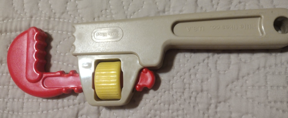 Vintage Little Tikes Tan & Red Adjustable Monkey Pipe Wrench Tool ...