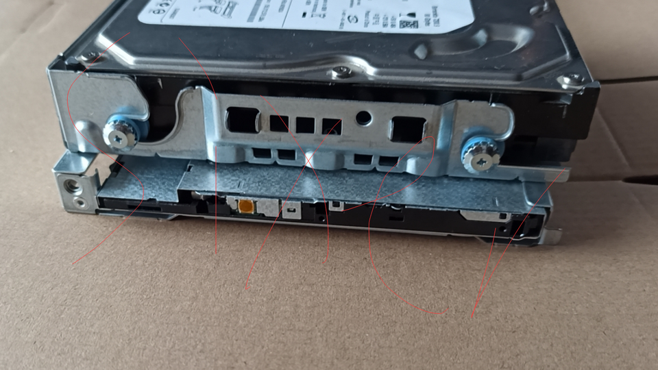 DELL 1250 3.5" Drive Bay Caddy W/POWER SATA CABLE W/Screw Expandable ...