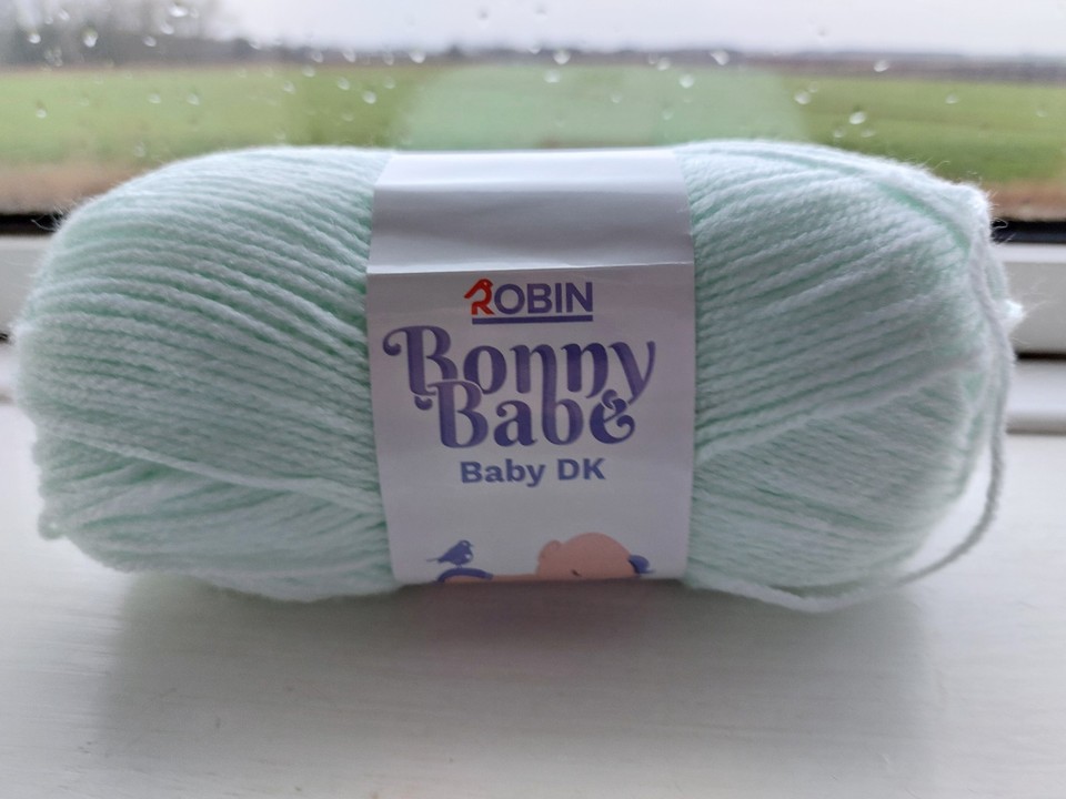 x3 Robin bonny babe wool pink blue yellow green white 100g Double Knit ...