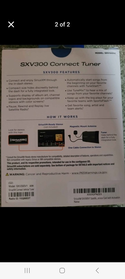 SXV300 Auto Connect Tuner SiriusXM Ready | eBay