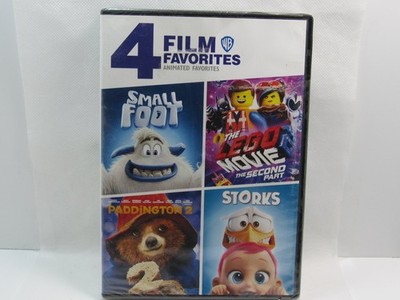 4 Film Favorites Animated DVD Smallfoot Lego Movie Paddington 2 Storks ...