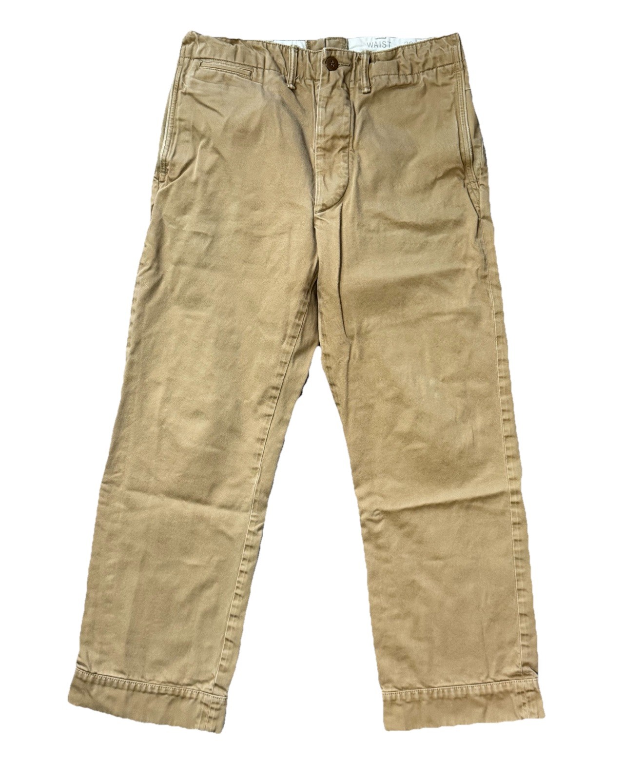 RRL Double RL Field Chino Men Sz 28 Tan/khaki Button Fly Cotton Twill ...