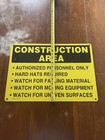 Construction Area Sign Vintage Steel 20x14 | eBay