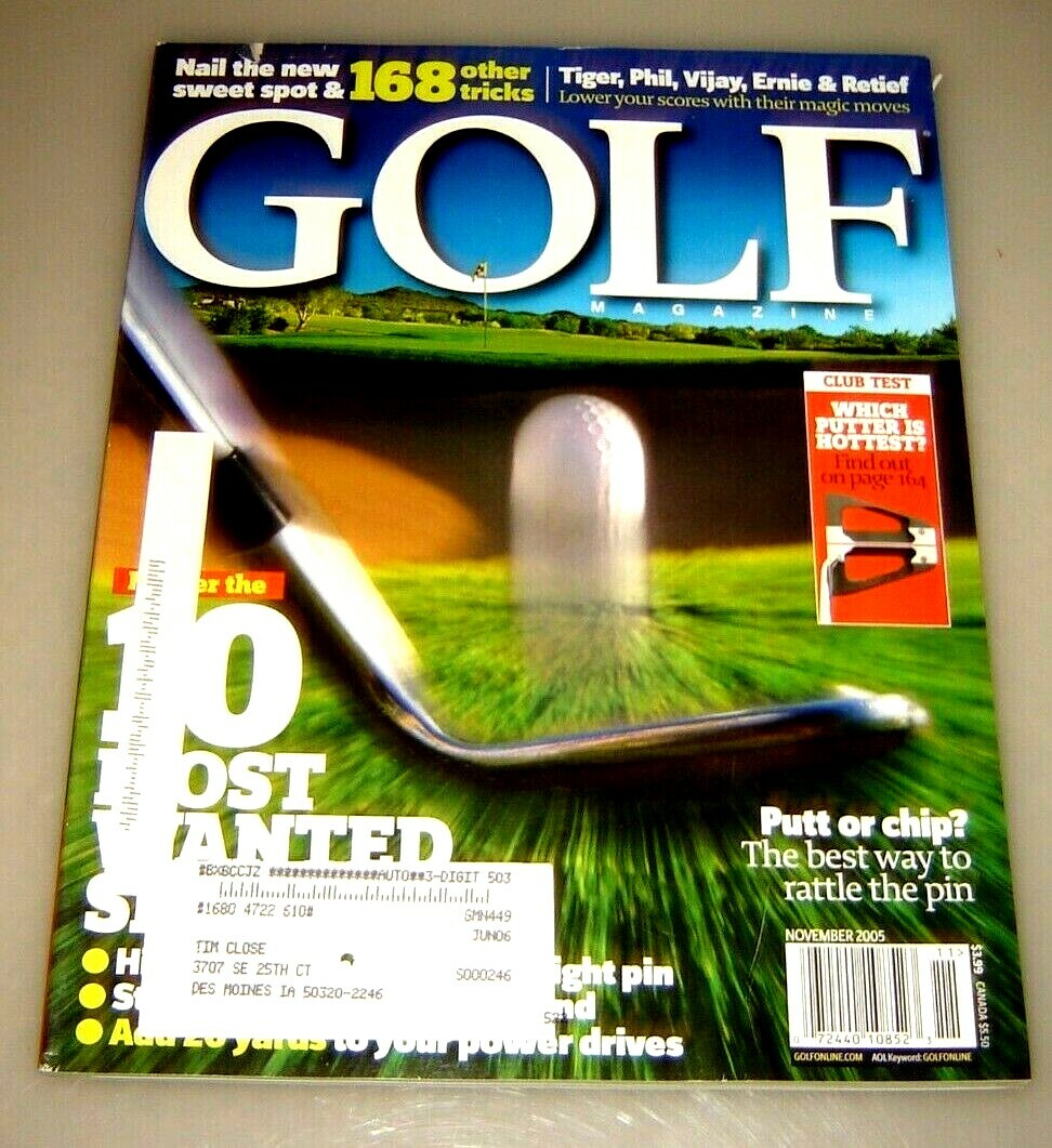 Golf Magazine November 2005 - vintage back issue | eBay