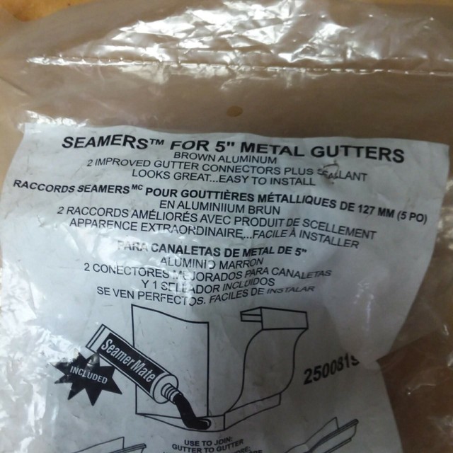 PAIRS AMERIMAX 2500819 GUTTER GUARD EDGE 5K SEAMER BROWN ALUMINUM for ...