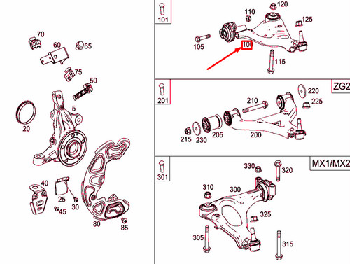 NEW VOLKSWAGEN VITO W447 FRONT LEFT CONTROL ARM A4473301407 ORIGINAL | eBay