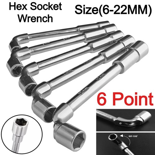 Angled Head L Shaped Hex Wrench Metric Socket 6mm-22mm Double Ended ...