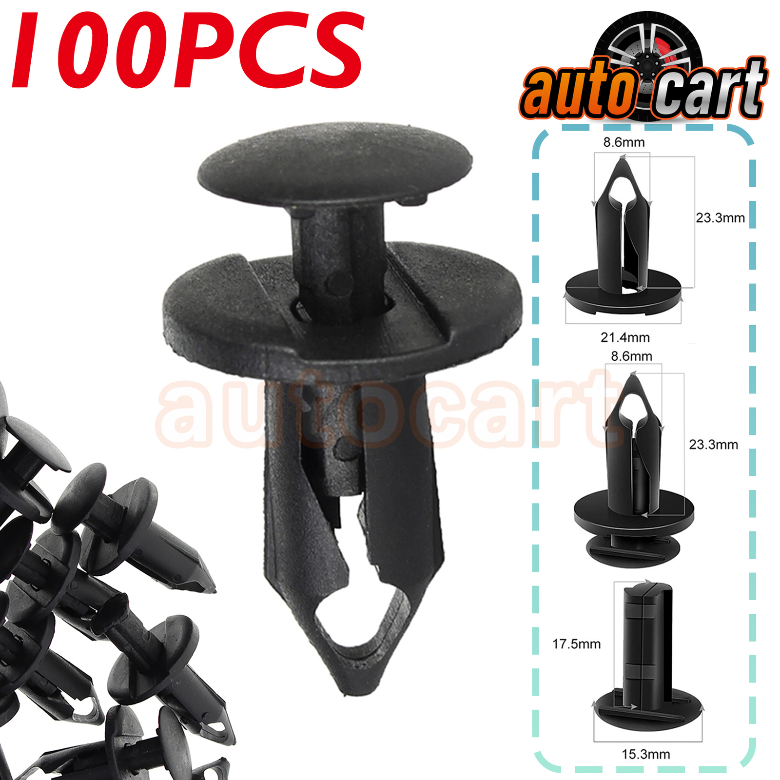 100pcs Clips Fender Bumper Rivets For Dodge 2008-2015 Challenger 2007 ...