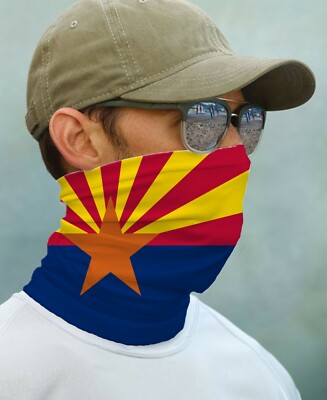 SUN GAITER Mask UPF 50+ UV Protect Arizona State Flag Fishing Sport ...