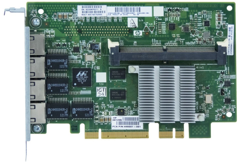 Network NIC Adapter HP 491838-001 NC375i Quad Port PCIe x8 | eBay