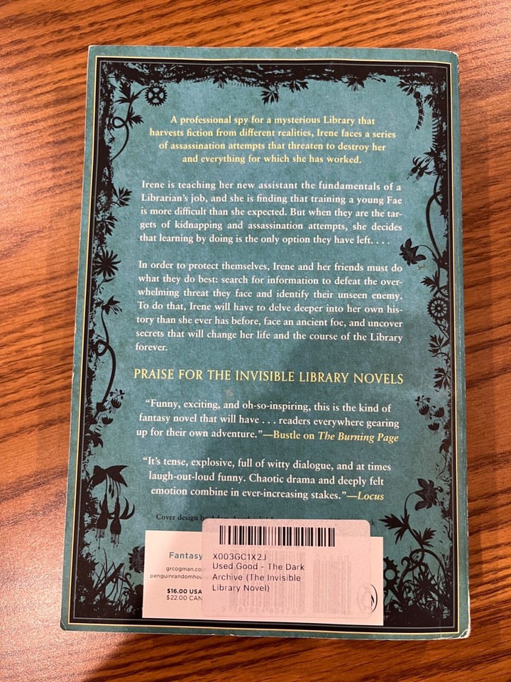 The Mortal Word (The Invisible Library series) a paperback by GENEVIEVE ...