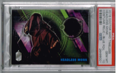 2016 Doctor Who Timeless Headless Monk Costume Relic - Blue Foil PSA 10 ...