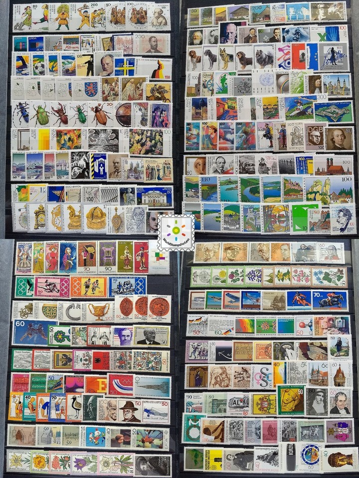 Germany Stamp Collection MNH - Each Lot: 200 Different in Full Sets and ...