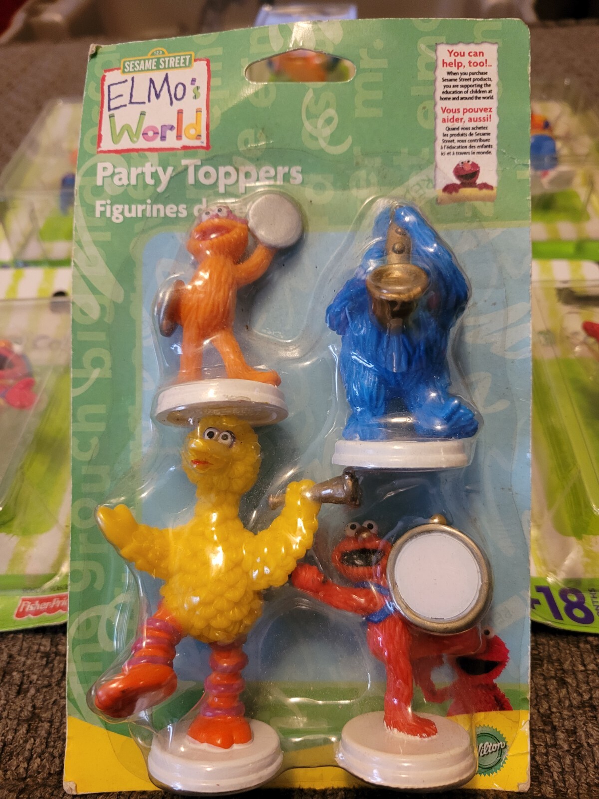 💥RARE💥SESAME STREET ELMO'S WORLD PARTY TOPPERS, WILTON + ELMO CANDLE ...