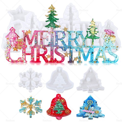 Christmas Resin Mold Kit Silicone Molds for Ornaments, Snowflake Tree ...