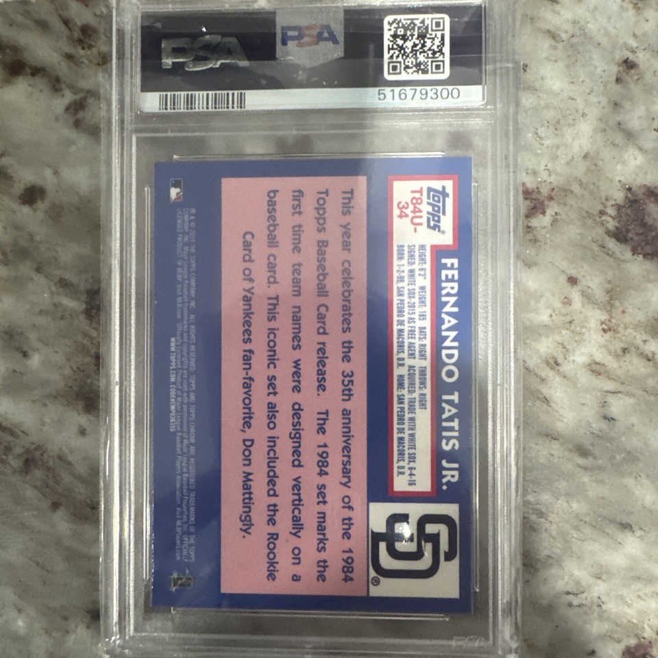 2019 Topps Chrome Silver Pack 1984 Promo #34 Fernando Tatis Jr RC PSA ...