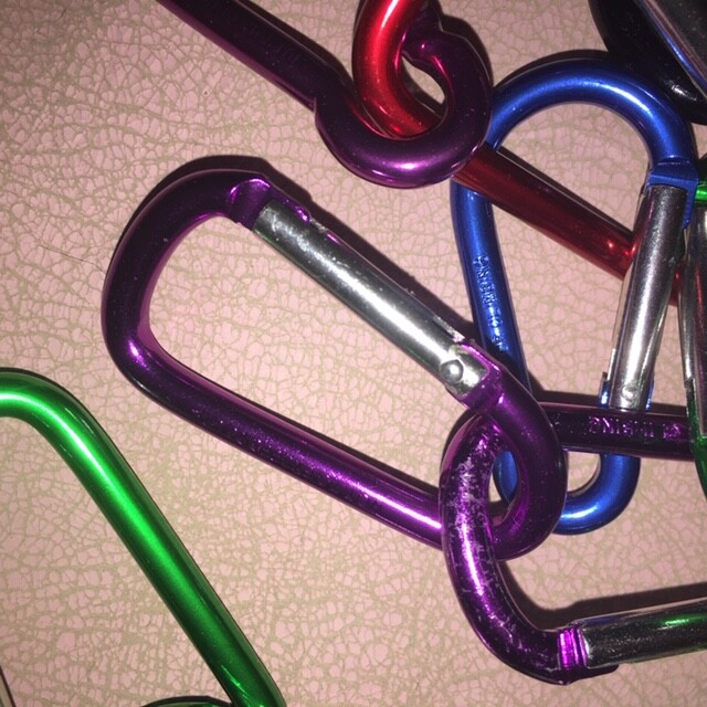 Carabiner D-Ring Hook Key Chain 2 Aluminum Snap, Hiking, Camping, 50mm ...