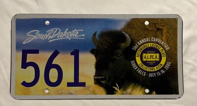 LICENSE PLATE COLLECTOR PLATE 561 SOUTH DAKOTA BUFFALO | eBay