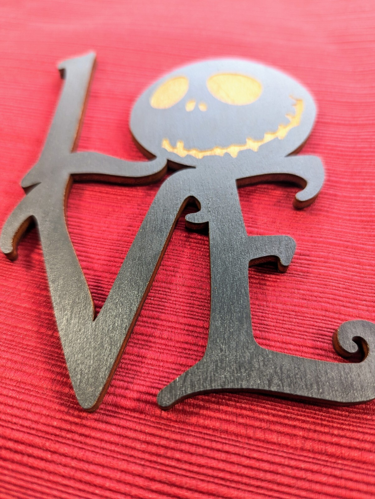 Jack Skeleton Love Cutout Sign, Nightmare Before Christmas, Wooden Love ...
