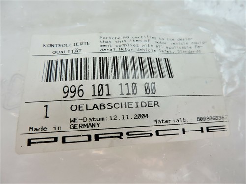 Neuer Porsche 996 986 Boxster S 3,2 2,7 Ölabscheider Motor Ölwanne ...